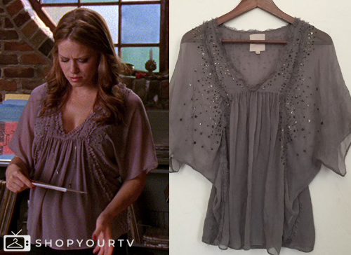 One Tree Hill: Season 8 Episode 10 Haley's Embellished V Neck Short ...