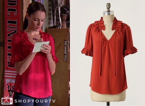 One Tree Hill: Season 8 Episode 21 Millie's Red Blouse | Shop Your TV