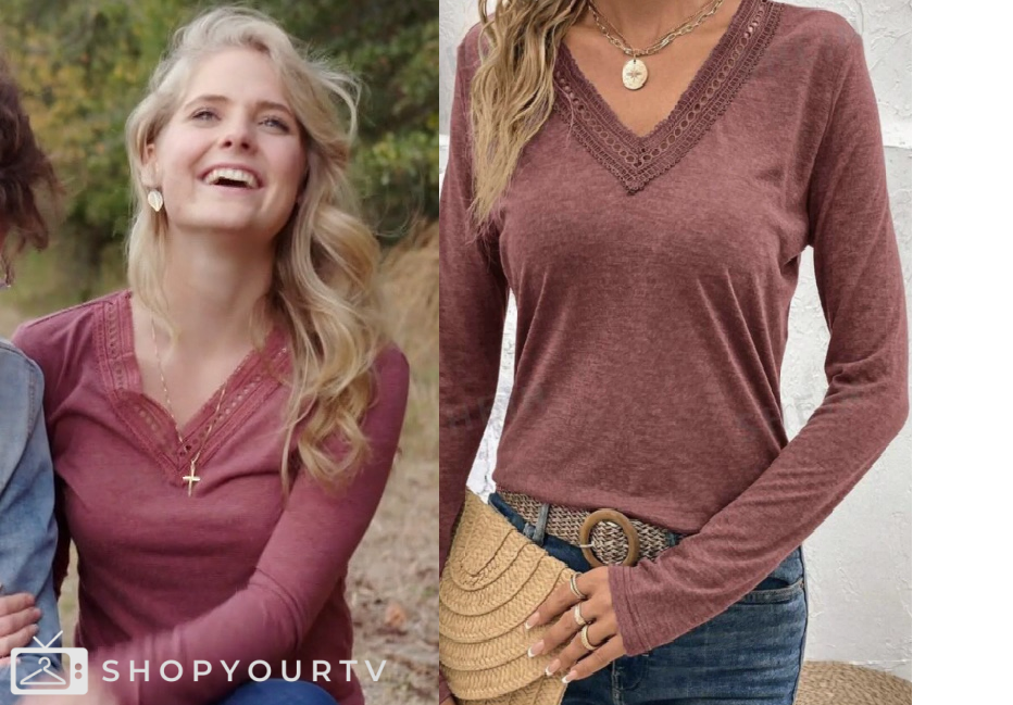 Welcome to Plathville: Season 7 Episode 1 Lydia's Burgundy Lace Trim V ...