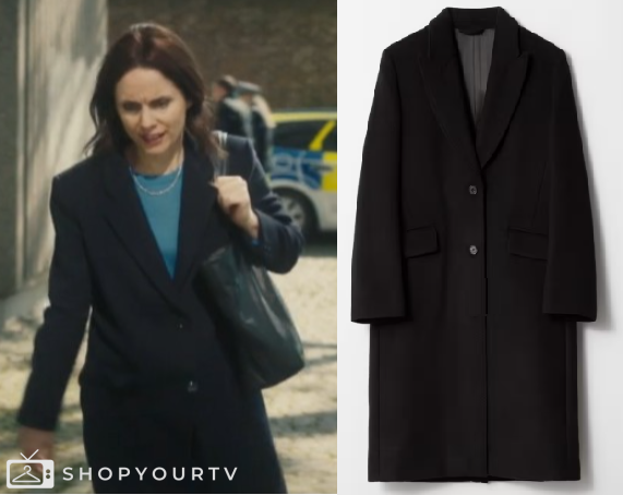 Patience: Season 1 Episode 4 Bea Metcalf's Black Single Breasted Coat ...