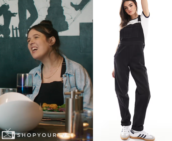 Pushers: Season 1 Episode 5 Emily's Black Denim Overalls | Shop Your TV