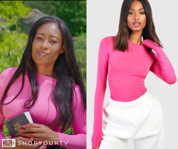 90 Day Fiance UK: Season 4 Title Card Shorna's Pink Long Sleeve Top | Shop Your TV