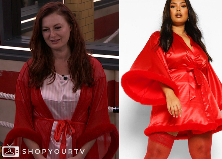 Big Brother USA: Season 27 Episode 3 Red Fur Cuff Robe | Shop Your TV