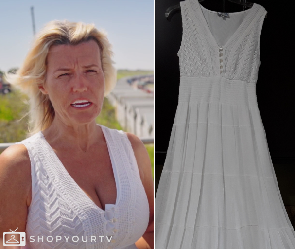 90 Day Fiance UK: Season 4 Episode 1 White Knit Maxi Dress | Shop Your TV