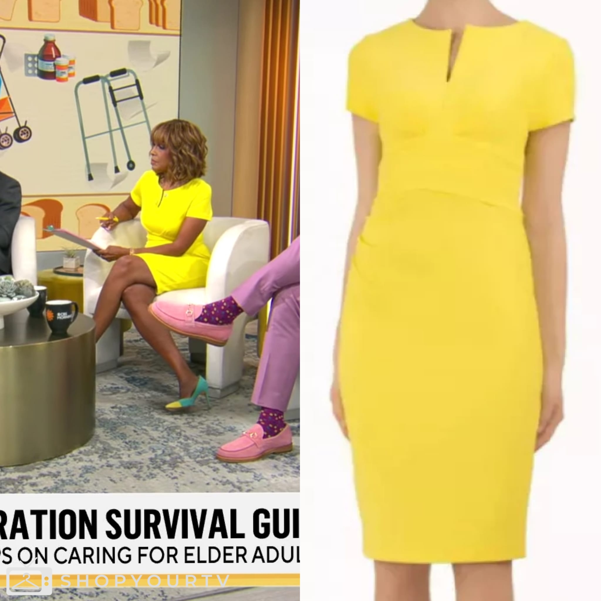CBS Mornings: July 2025 Gayle’s Yellow Midi Dress | Shop Your TV