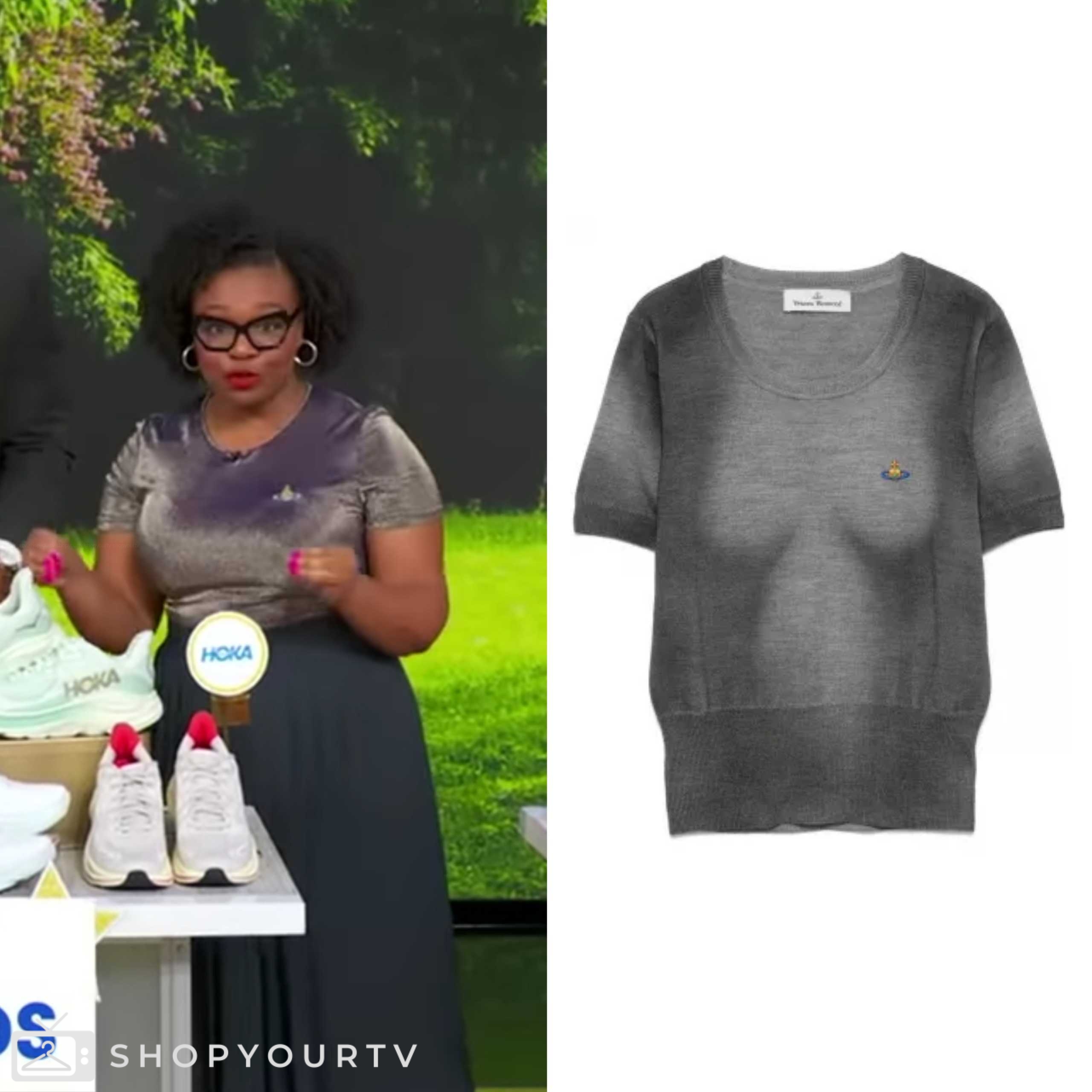 Good Morning America: August 2025 Jessica’s Lurex Short Sleeve Top ...