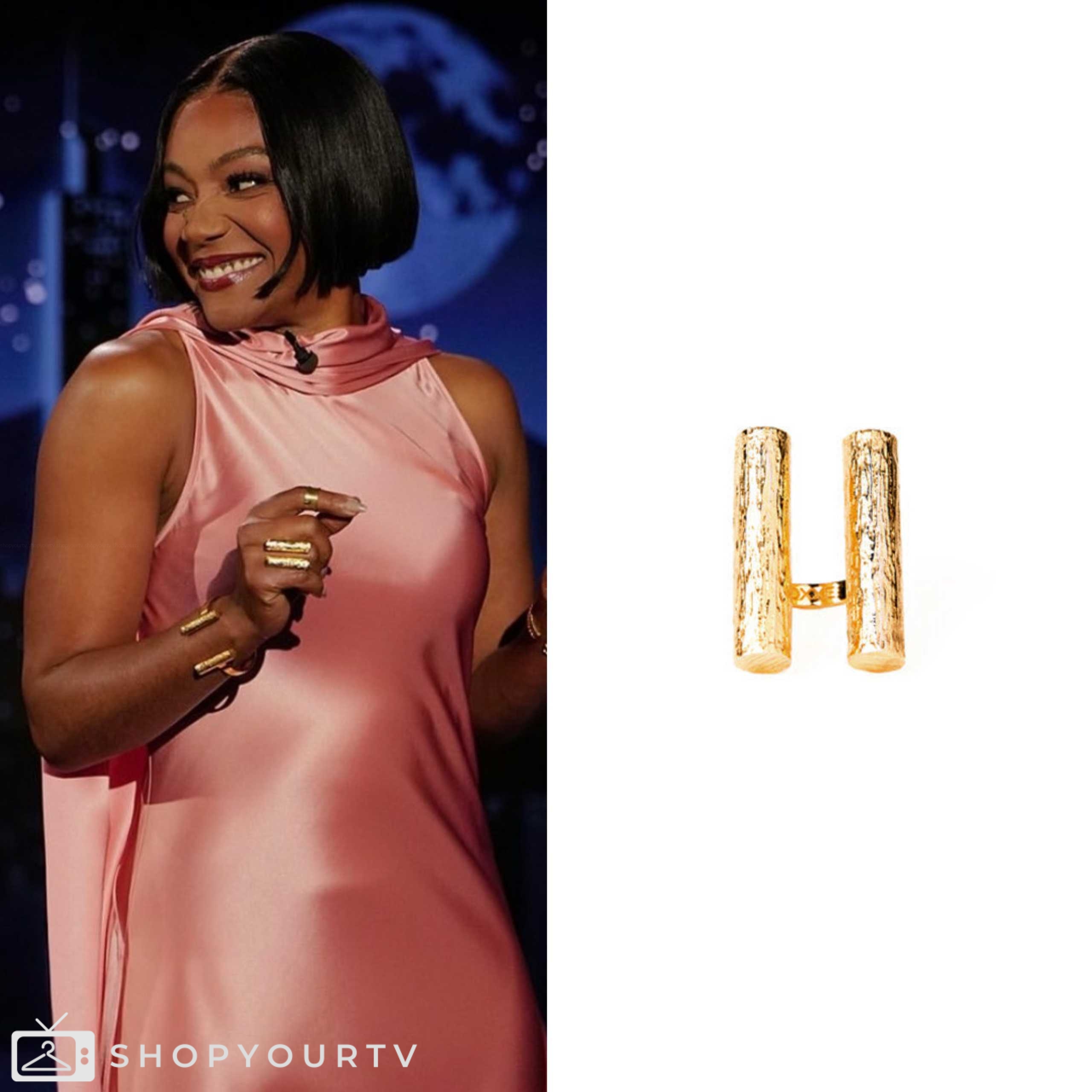 Jimmy Kimmel Live: August 2025 Tiffany’s Double Tube Ring | Shop Your TV