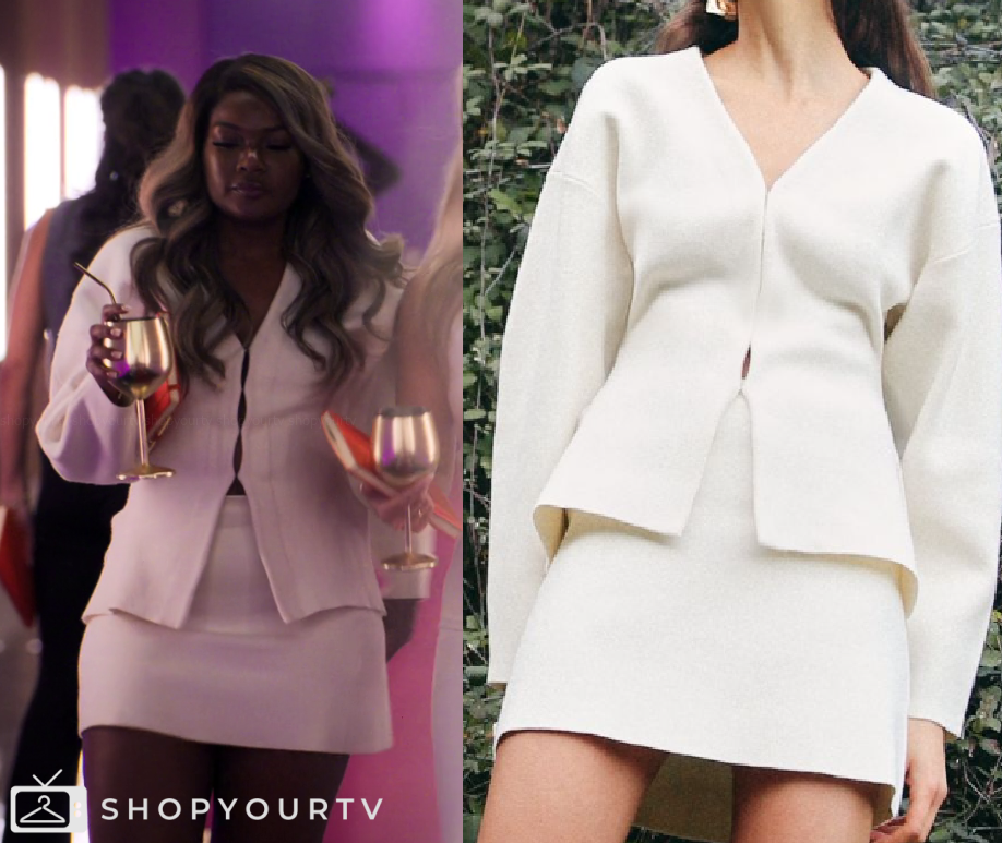 Love is Blind UK: Season 2 Episode 1 Yolanda's Knit Cardigan & Skirt ...
