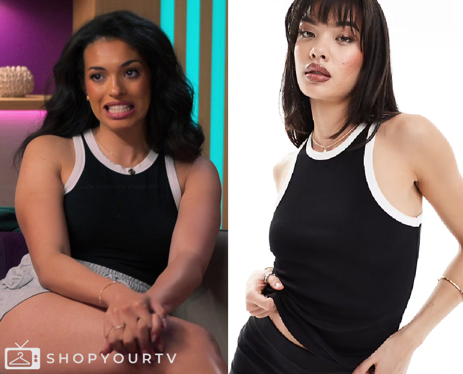 Love is Blind UK: Season 2 Episode 2 Katisha's Black & White Top | Shop ...