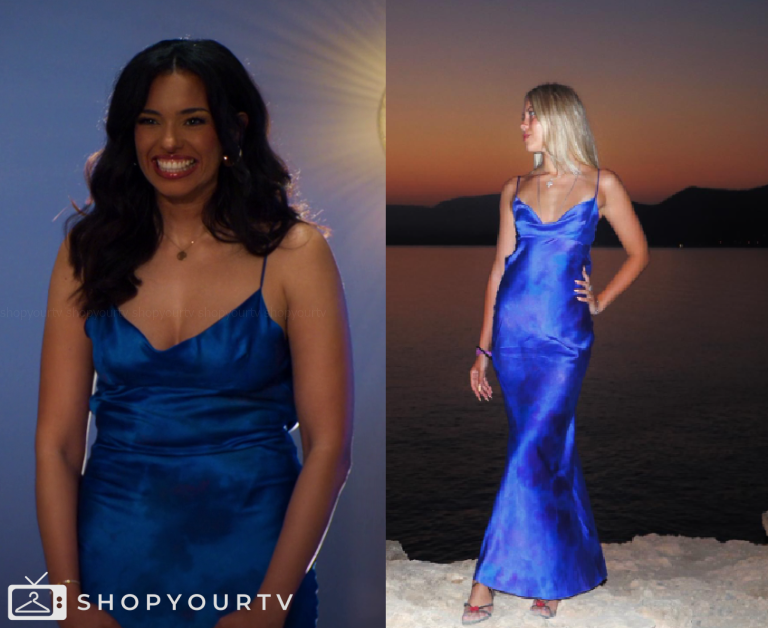 Love is Blind UK: Season 2 Episode 4 Katisha's Silk Maxi Dress | Shop ...