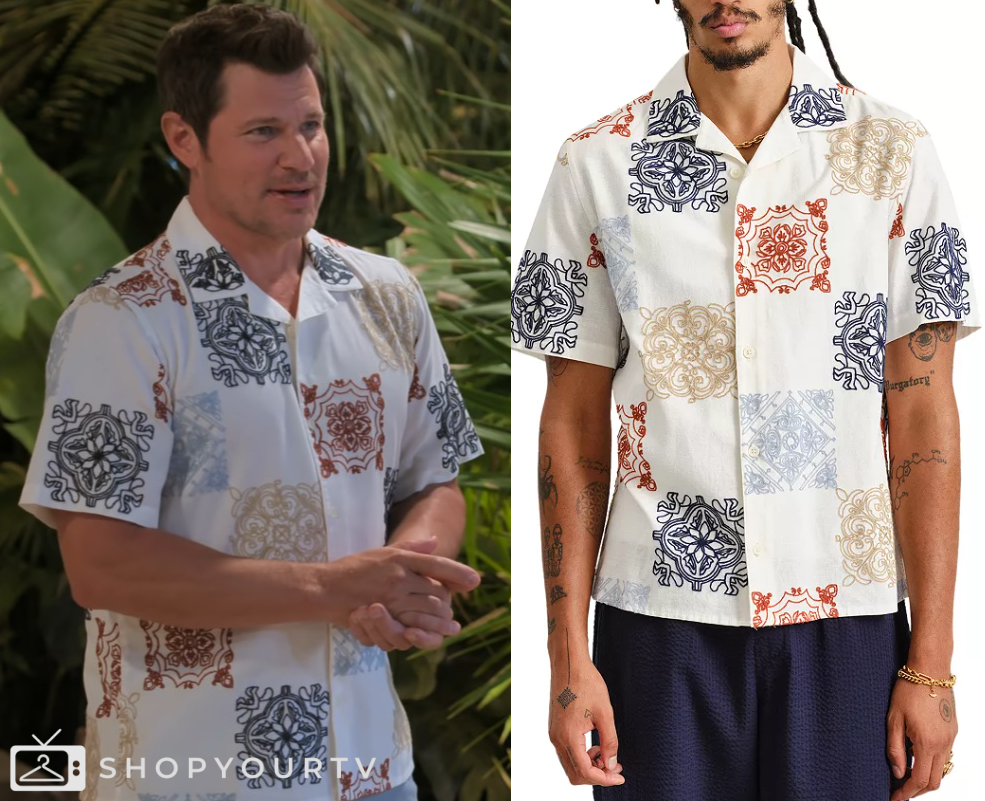 Perfect Match: Season 3 Episode 2 Nick's Patched Shirt | Shop Your TV