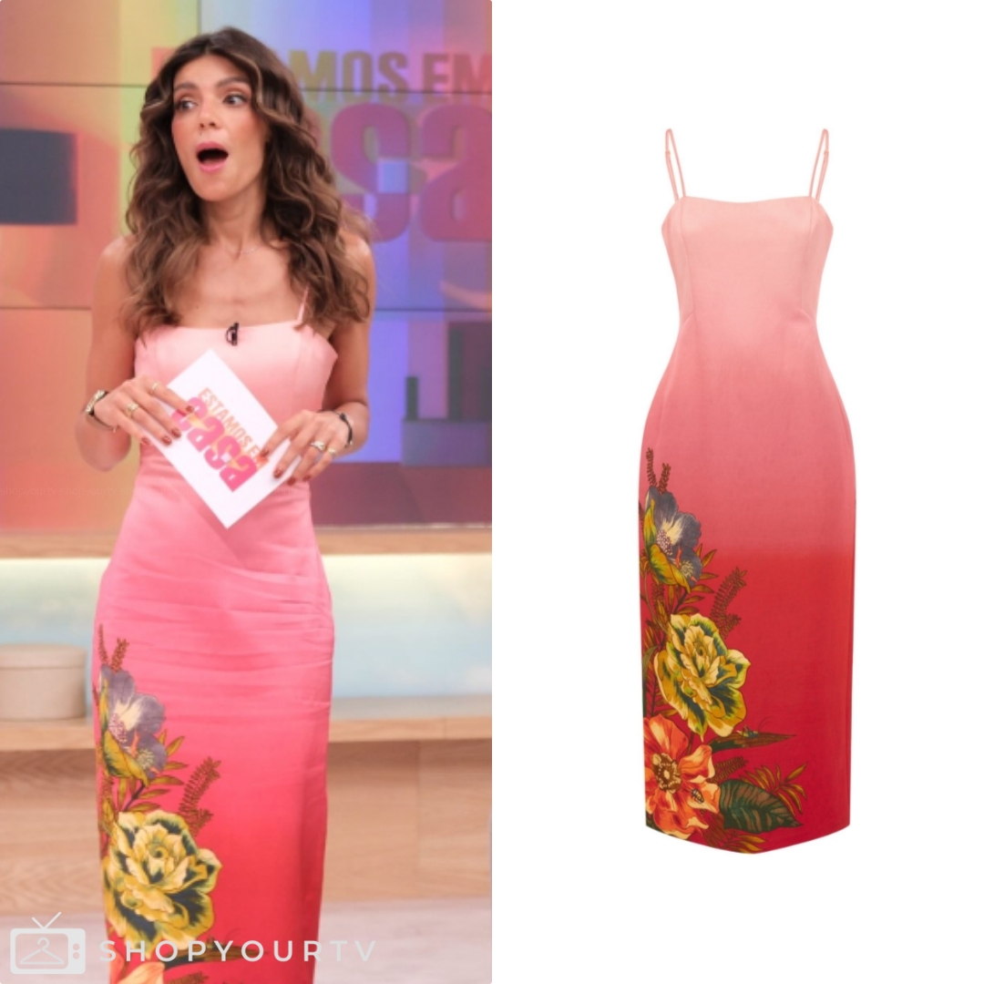 Estamos em Casa: August 2025 Andreia's Ombre Floral Midi Dress | Shop Your TV