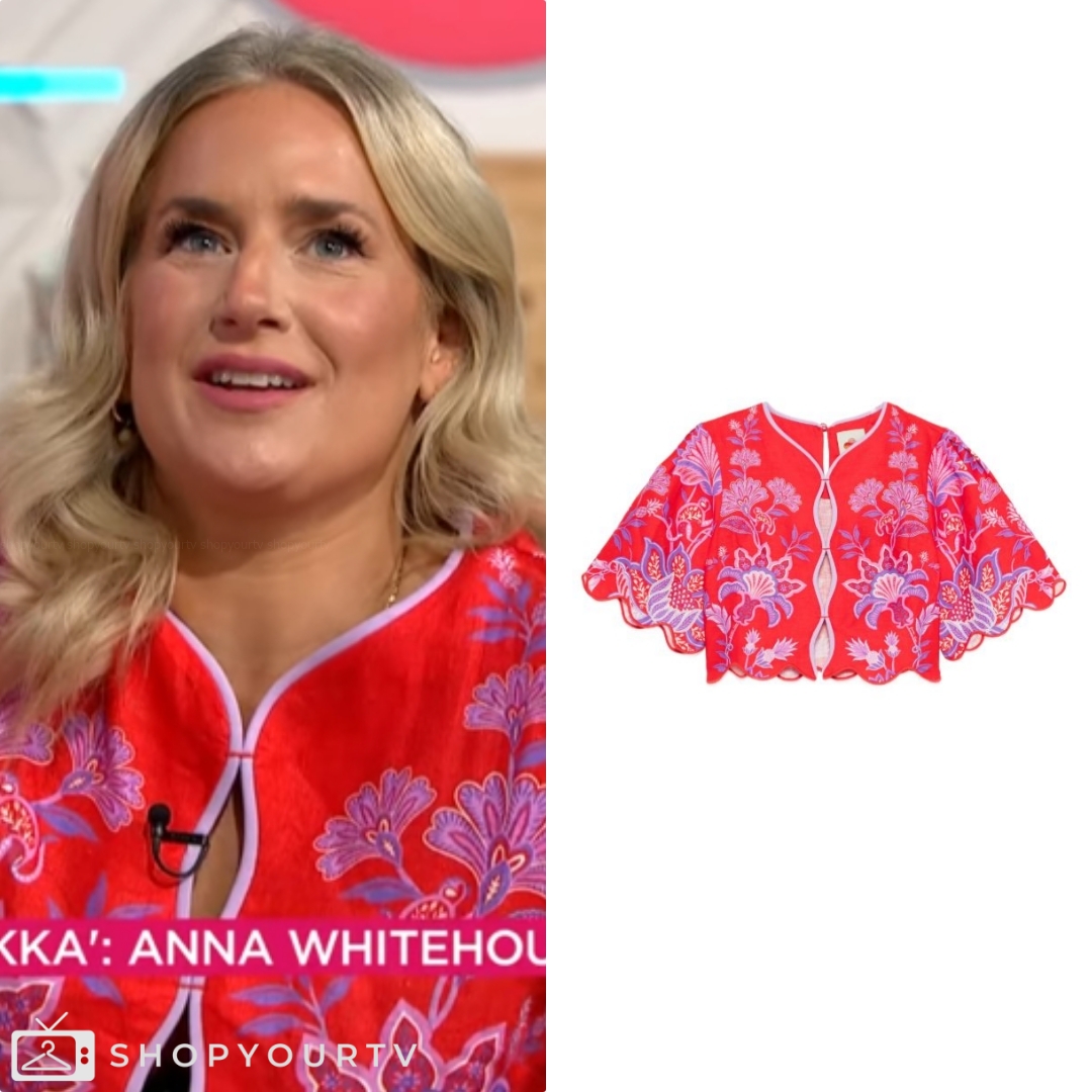 Lorraine: August 2025 Anna's Red Floral Blouse | Shop Your TV