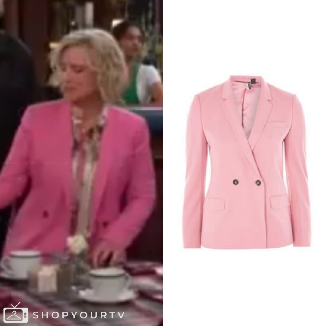 Days Of Our Lives: August 2025 Kayla's Pink Double-Breasted Blazer ...