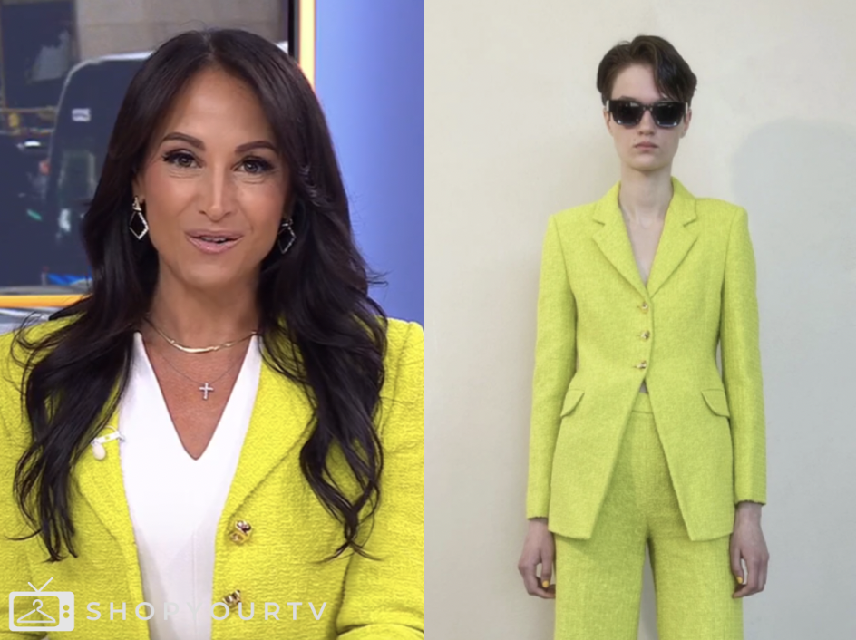 Outnumbered: August 2025 Emily Compagno’s Lime Green Tweed Blazer ...