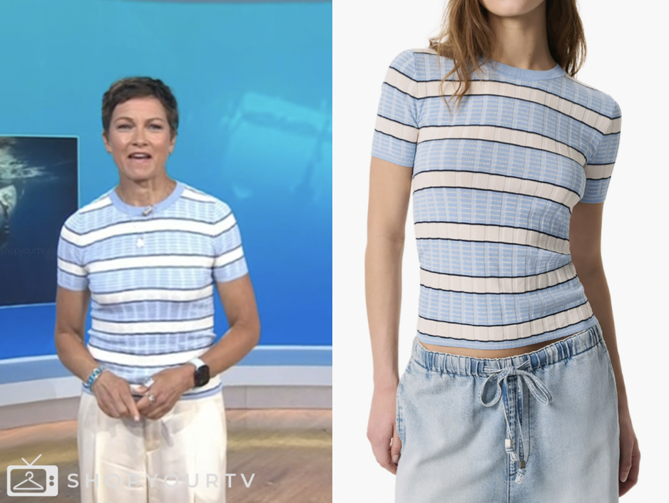 The Today Show: August 2025 Stephanie Gosk's Blue and White Striped ...