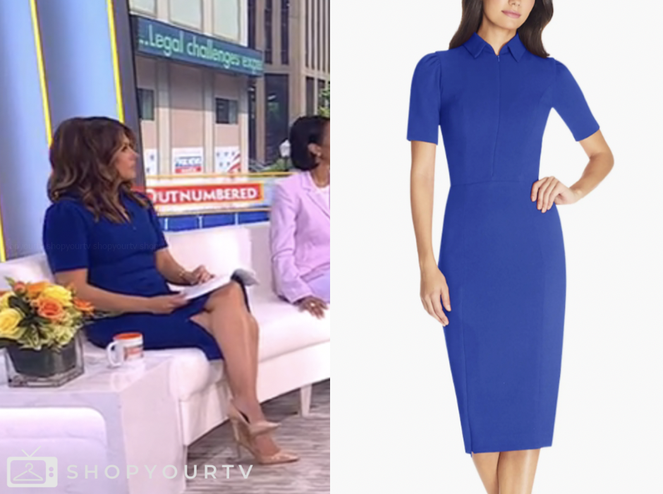 Outnumbered: August 2025 Lisa Boothe's Blue Zip-Front Sheath Dress ...