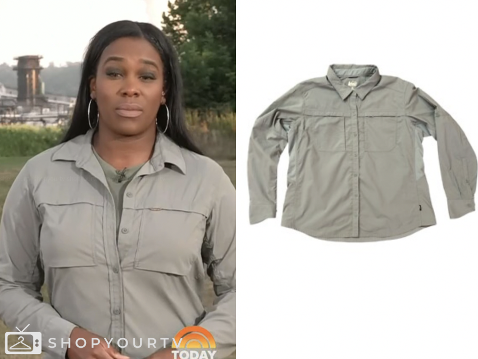 The Today Show: August 2025 Adrienne Broaddus's Khaki Shirt | Shop Your TV