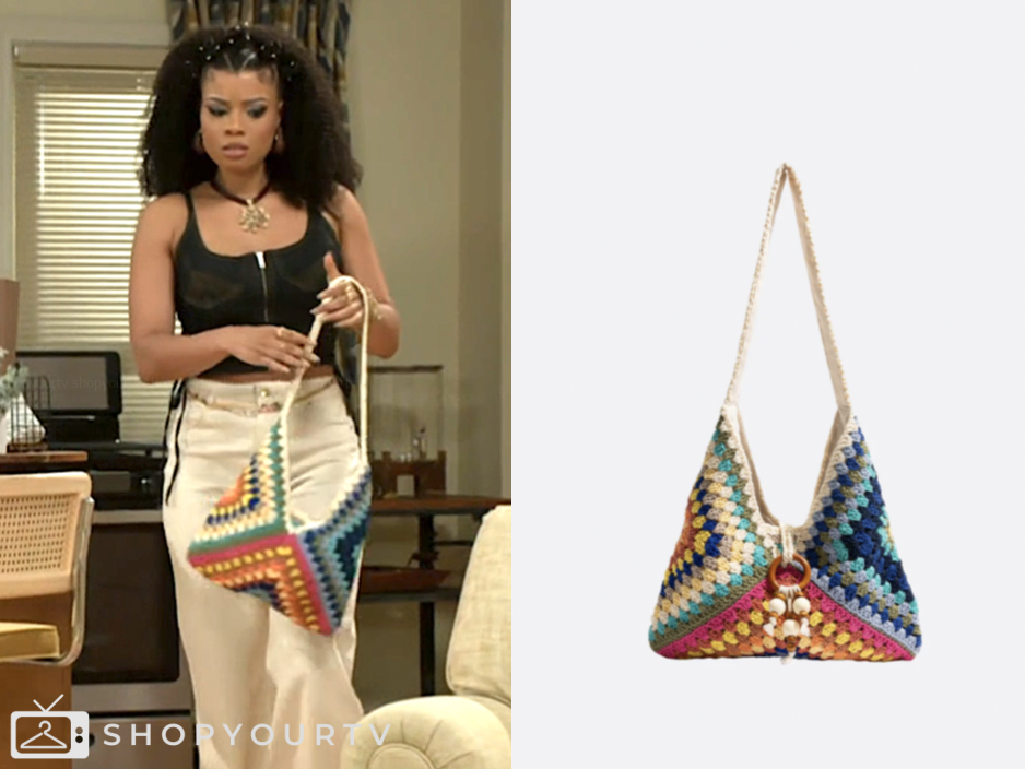 Beyond the Gates: August 2025 Eva Thomas's Multicolor Crochet Bag ...