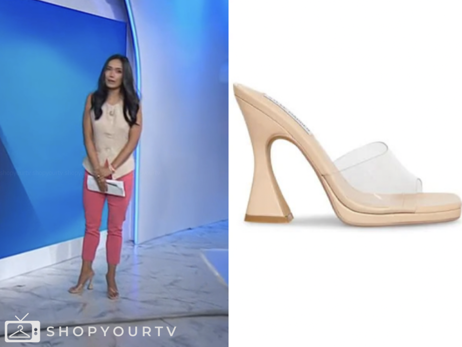 The Today Show: August 2025 Emilie Ikeda’s Clear Beige Sandals Heels ...
