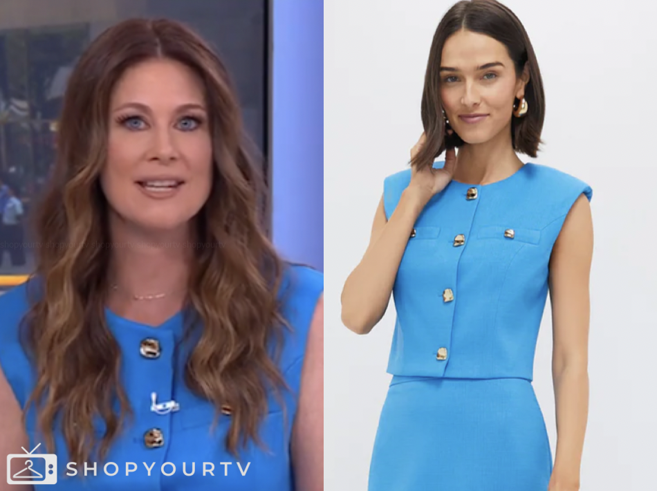Outnumbered: August 2025 Molly Line's Blue Cropped Vest Top | Shop Your TV