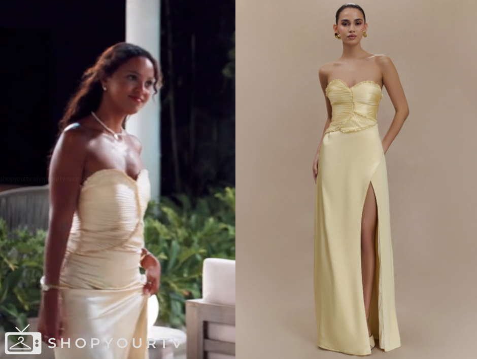 Bachelor in Paradise: Season 10 Episode 8 Alexe Godin's Yellow Satin ...