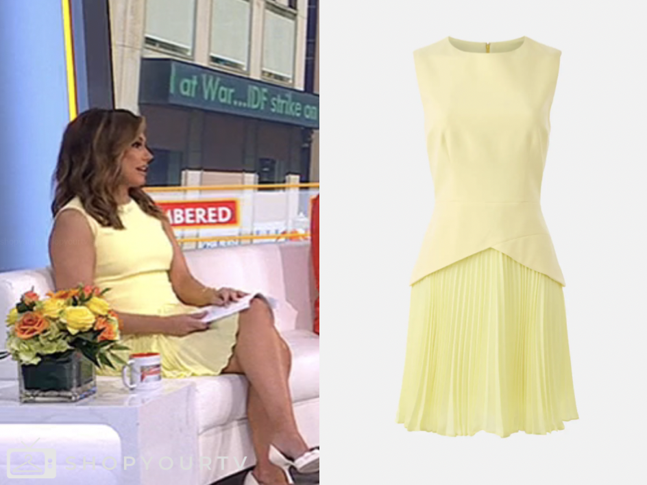 Outnumbered: August 2025 Lisa Boothe’s Yellow Pleated Mini Dress | Shop ...