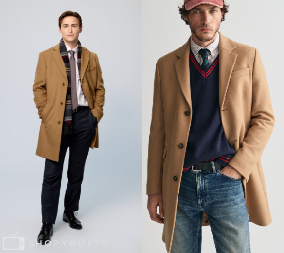 Providence Falls: Season 1 Promo Finn Walsh's Camel Coat | Shop Your TV
