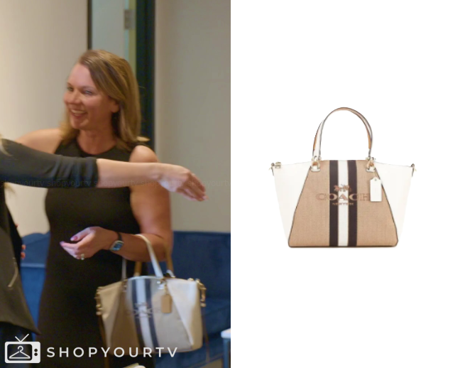 The McBee Dynasty: Season 2 Episode 9 Michele's Beige Striped Bag ...