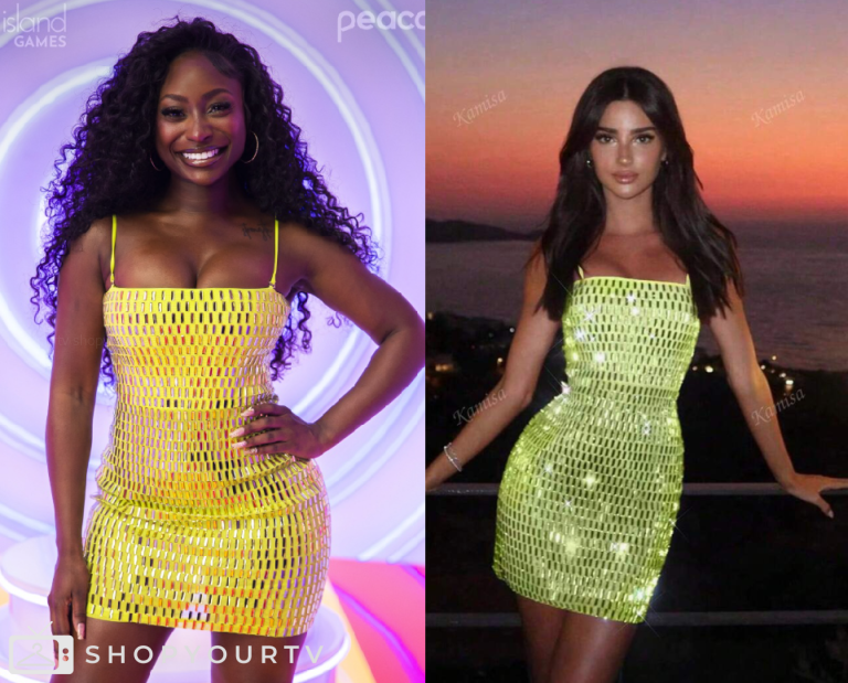 Love Island Games: Season 2 Episode 1 Kaykay's Yellow Embellished MIni ...
