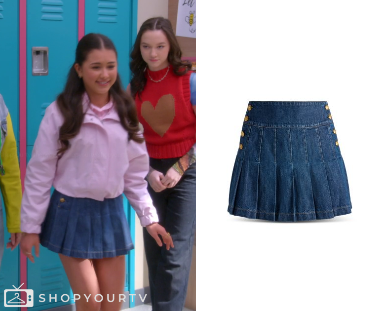 Electric Bloom: Season 1 Episode 5 Posey's Denim Pleated Mini Skirt ...