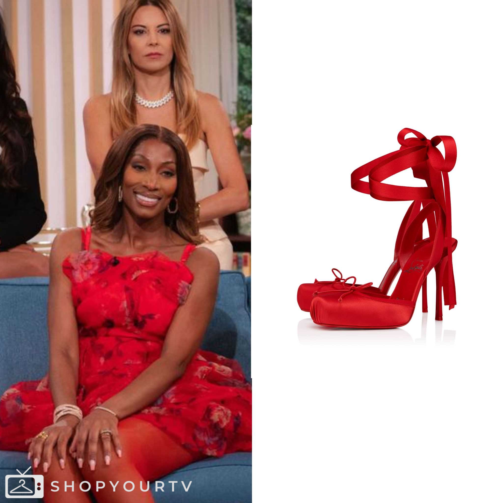 This Morning: August 2025 Karen’s Red Satin Ballerina Pumps | Shop Your TV