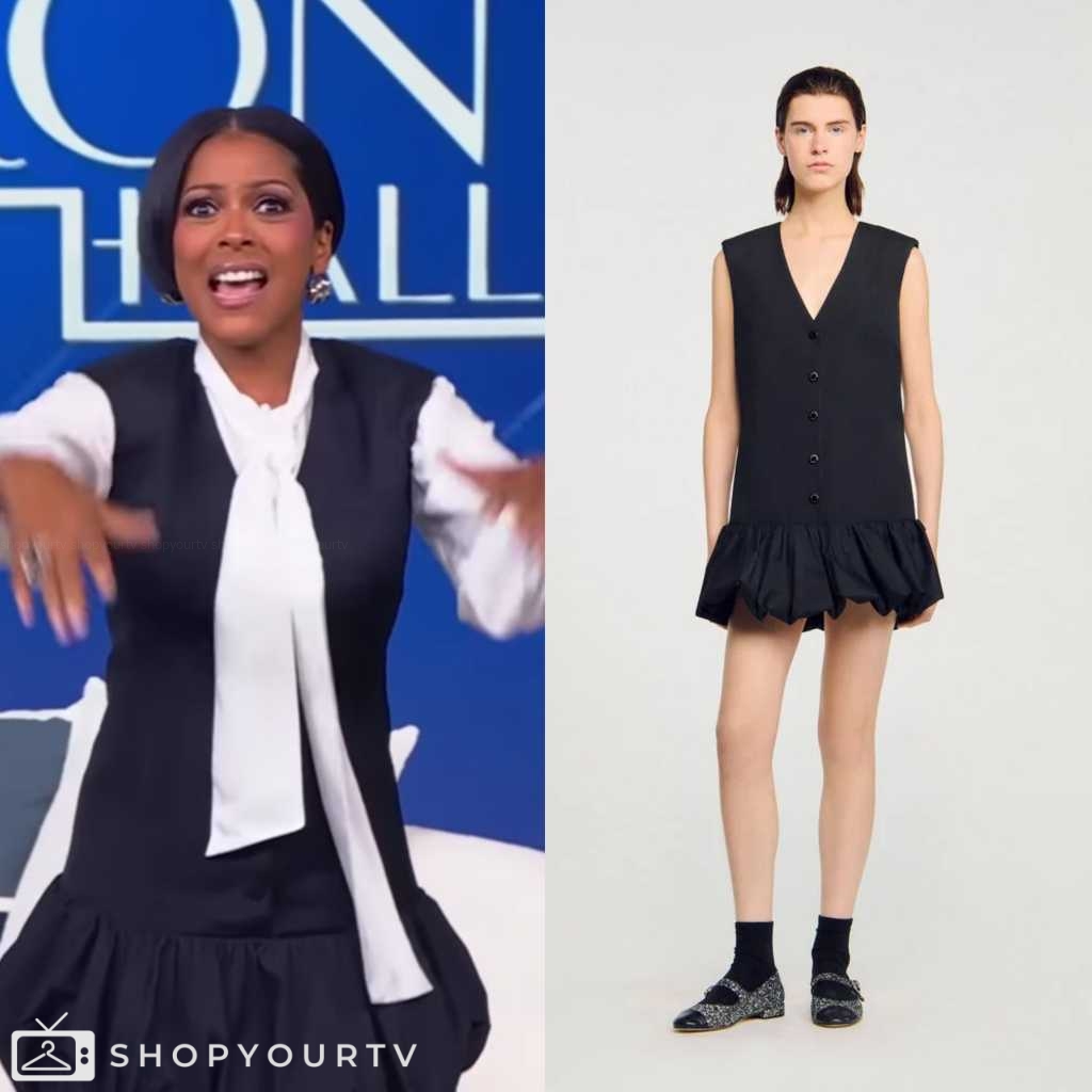 Tamron Hall Show: September 2025 Tamron’s Tailored Dress with Ruffle ...