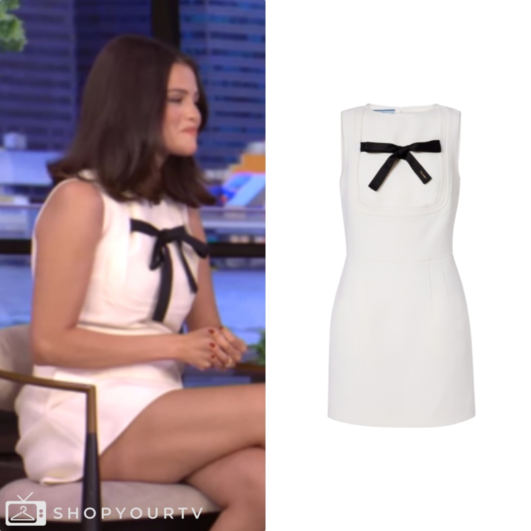 Live with Kelly and Mark: September 2025 Selena's Bow Sleeveless Mini ...