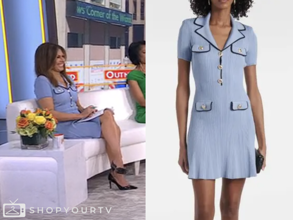 Outnumbered: September 2025 Lisa Boothe's Blue Knit Contrast Trim Mini ...