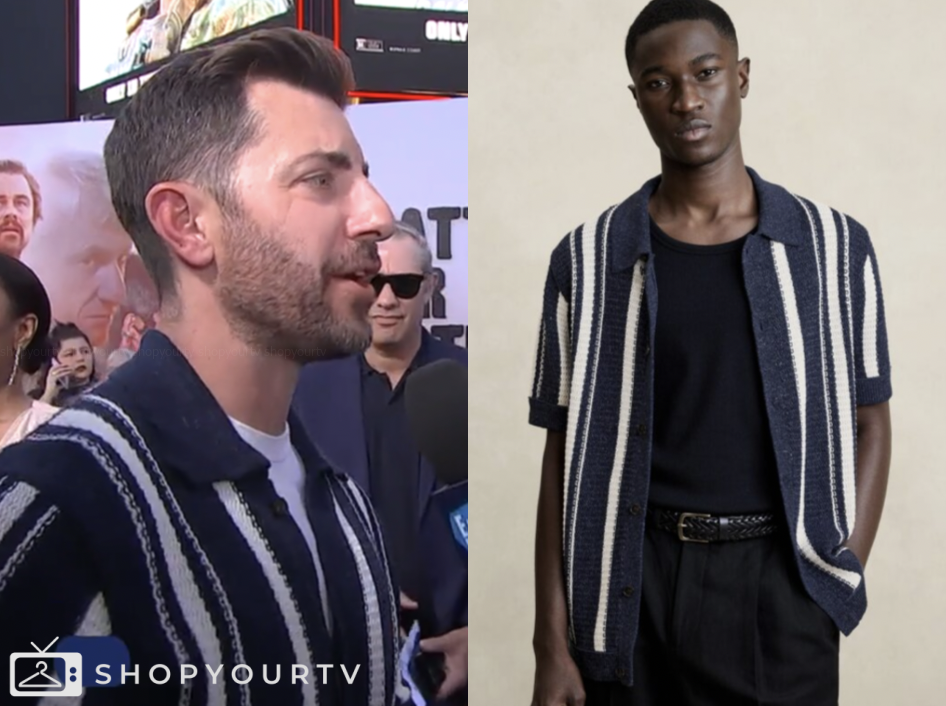 E! News: September 2025 Will Marfuggi’s Navy Blue and White Striped ...