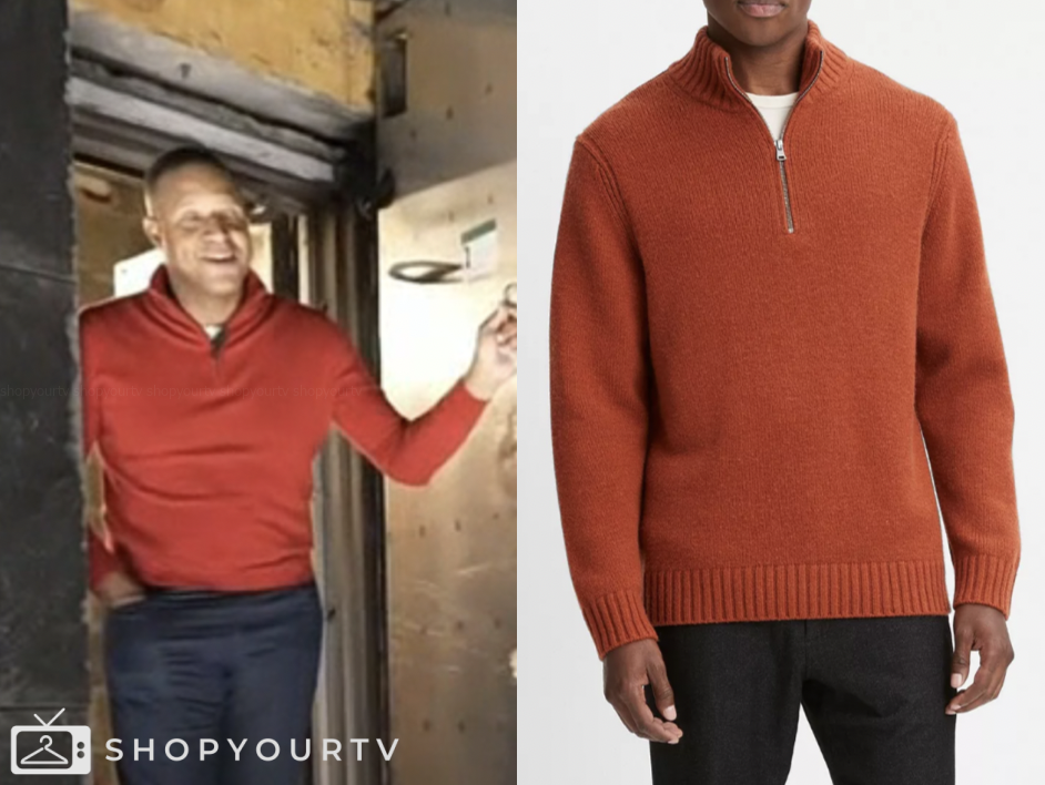 The Today Show: September 2025 Craig Melvin’s Red Orange Half Zip-Front ...