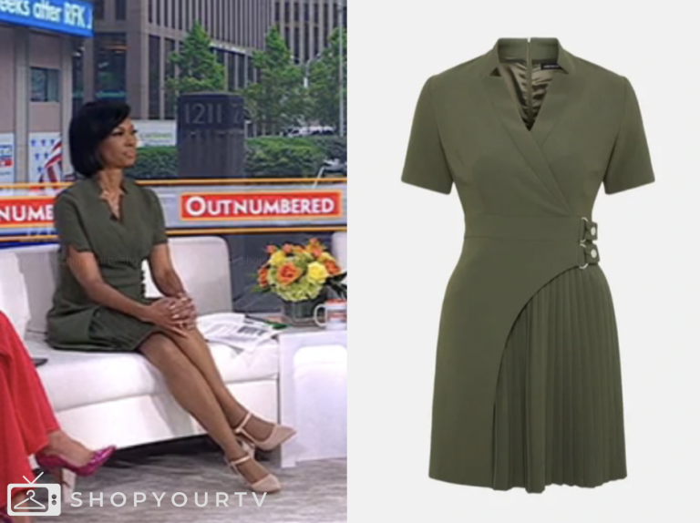 Outnumbered: October 2022 Harris Faulkner's Red Pleated Dress | Shop ...
