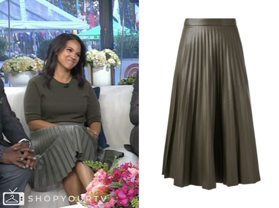 The Today Show: September 2025 Laura Jarrett’s Olive Green Leather ...