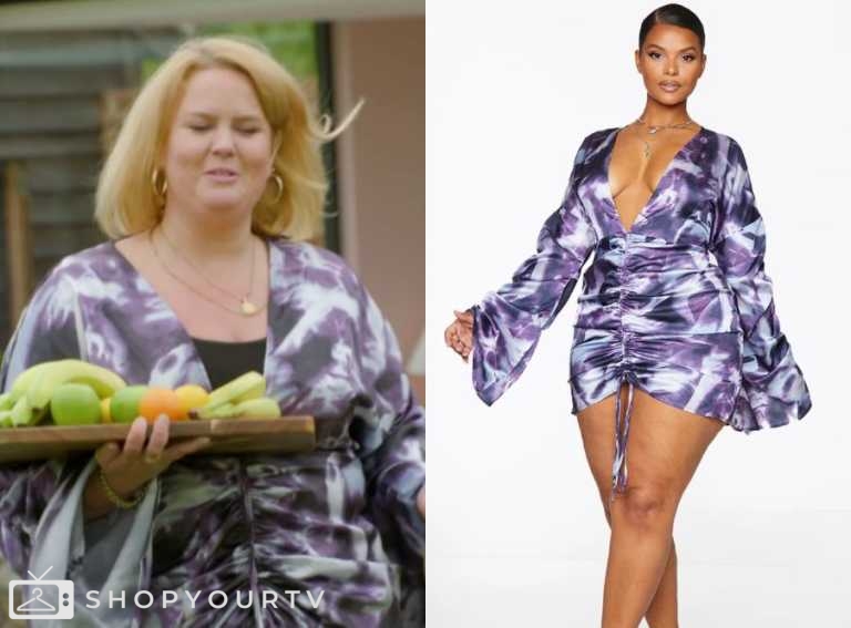 Celebs Go Dating: Season 14 Episode 14 Donna's Purple Black Dress ...