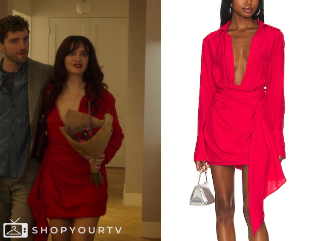 The Girlfriend: Season 1 Episode 1 Cherry's Draped Red Mini Dress ...