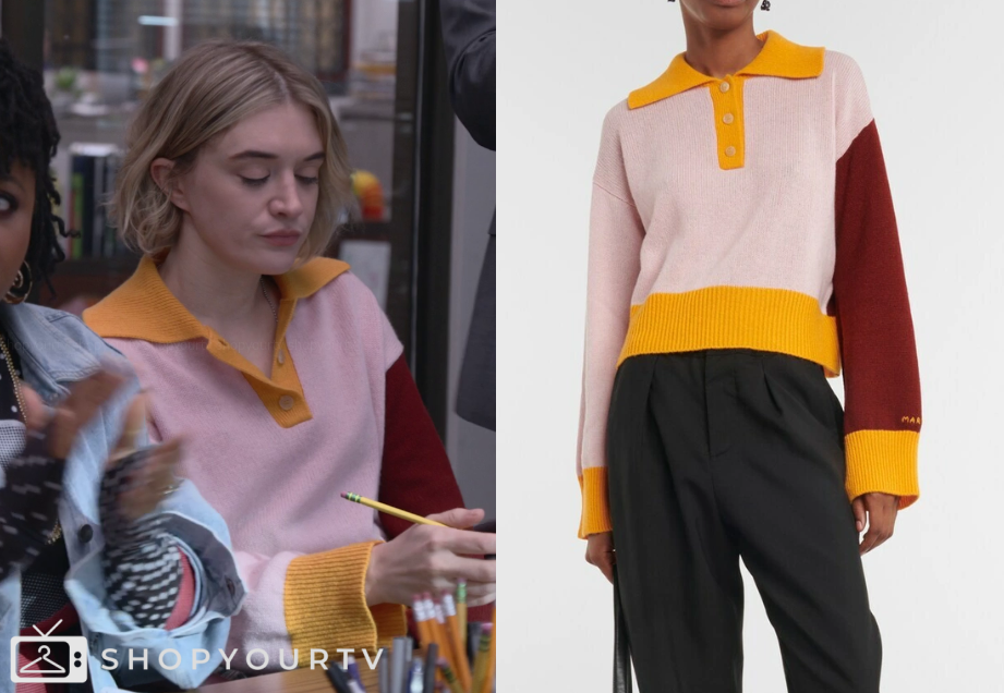 The Paper: Season 1 Episode 7 Mare's Color Block Polo | Shop Your TV