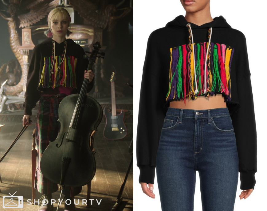 Wednesday: Season 2 Episode 6 Enid's Fringe Hoodie | Shop Your TV