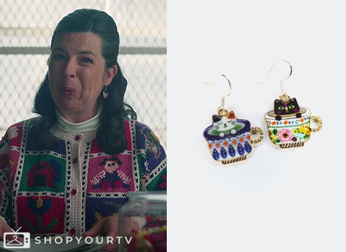 Wednesday: Season 2 Episode 2 Judi's Kitten Mug Earring | Shop Your TV