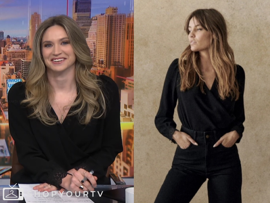 NBC News Daily: October 2025 Ellison Barber’s Black Wrap Lace Cuff ...