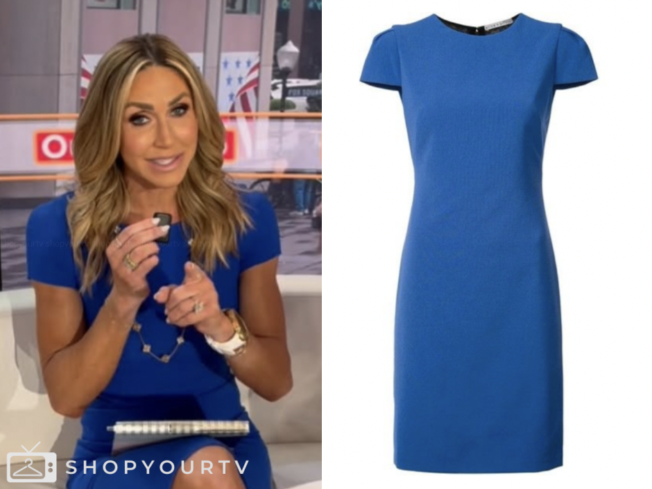 Outnumbered: October 2025 Lara Trump's Blue Cap Sleeve Sheath Dress ...