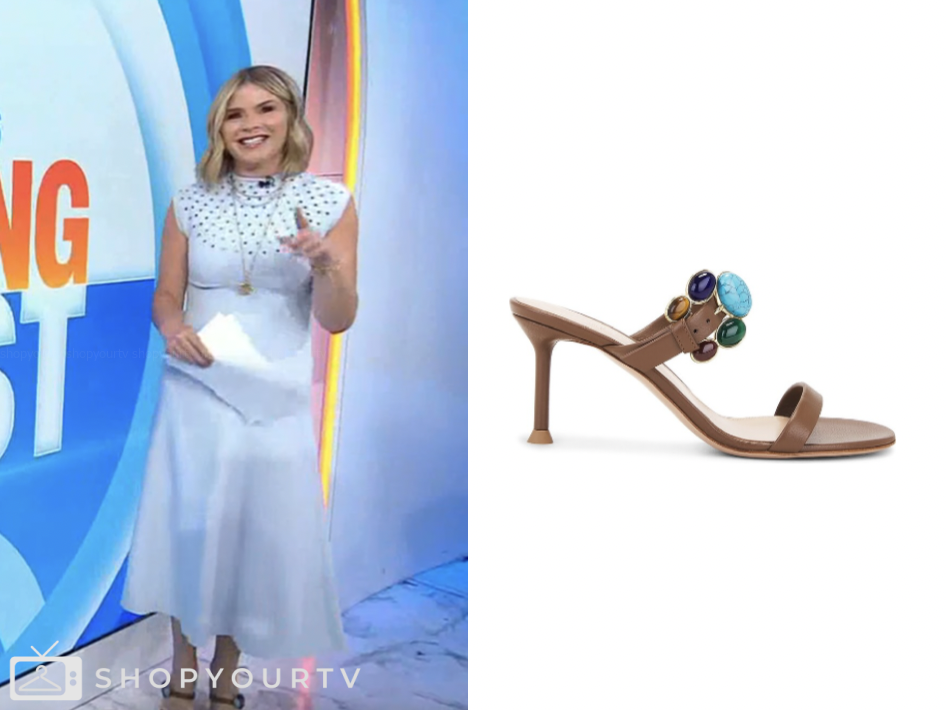 The Today Show: October 2025 Jenna Bush Hager’s Brown Stone Sandals ...