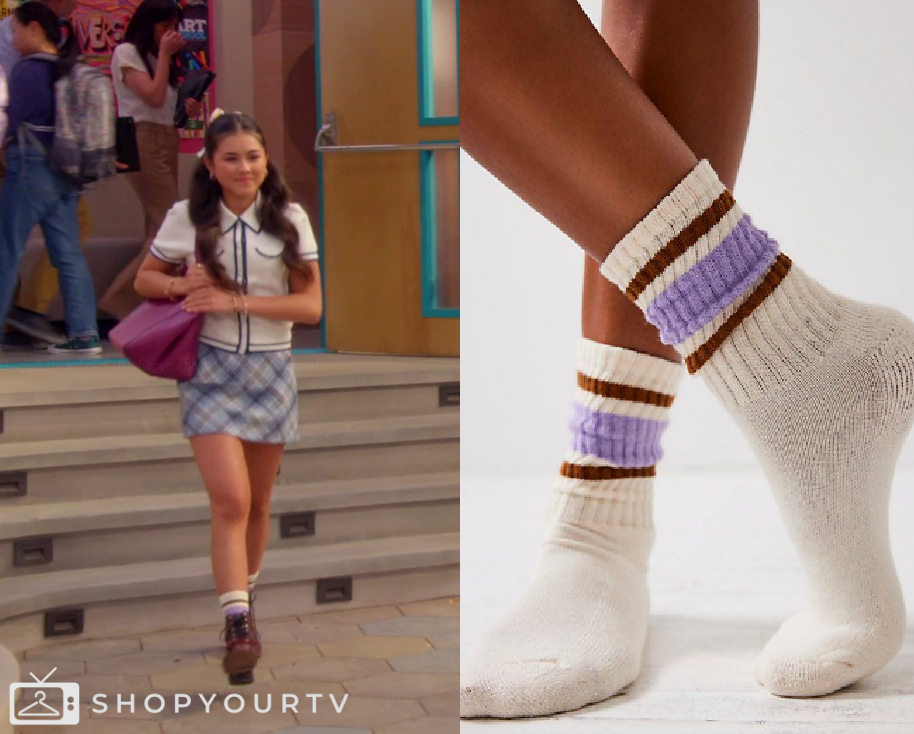 Electric Bloom: Season 1 Episode 9 Posey's Purple & White Socks | Shop ...