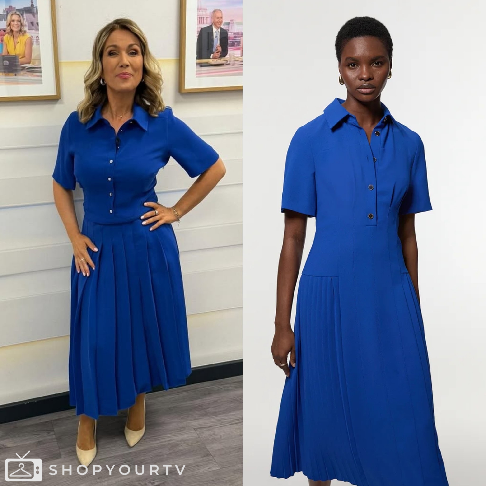 Good Morning Britain: September 2025 Susanna’s Cobalt Pleated Panelled ...